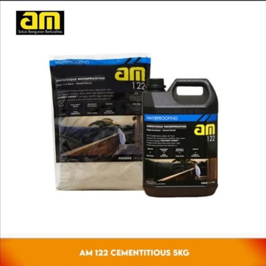 Jual AM-122 WATERPROOFING 5KG SET (1KG LIQUID + 4KG POWDER) | Shopee ...