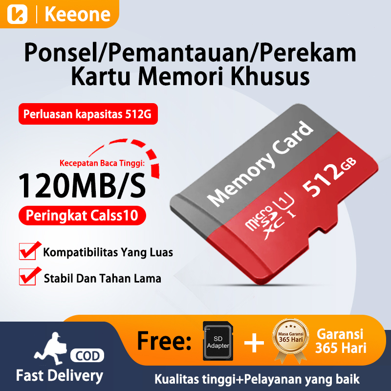 Jual 【100% ORI】 Keeone Memory Card 16/32/64/128/256/512GB 120Mbps ...