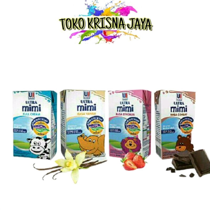 Jual ULTRA MIMI SUSU CAIR UHT RASA FULL CREAM | VANILA | STRAWBERY | COKLAT NETTO 3 PCS X 125 ML ...