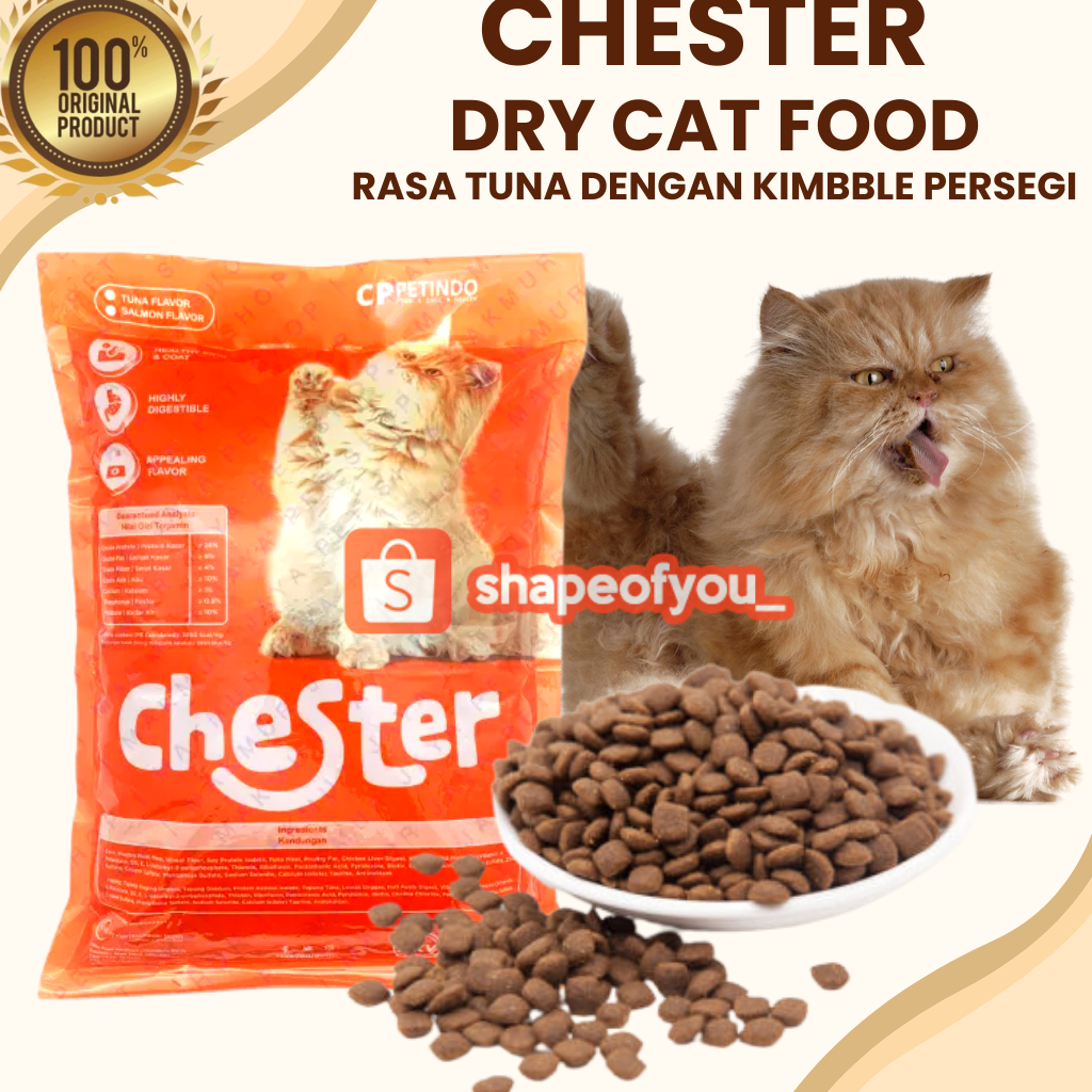 Jual Chester 800g 800gram Tuna Kitten Dry Cat Food Makanan Kucing ...