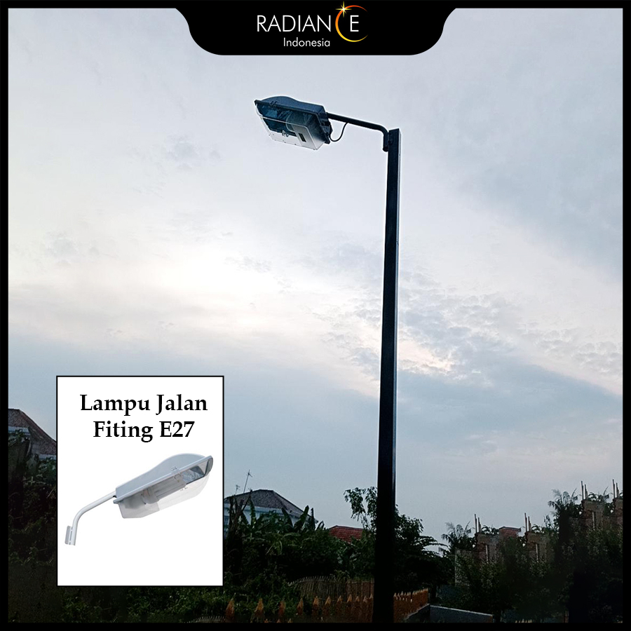 Jual Lampu Jalan Kosongan Fiting E27 PJU Waterproof Kap tiang SNI Outdoor | Shopee Indonesia