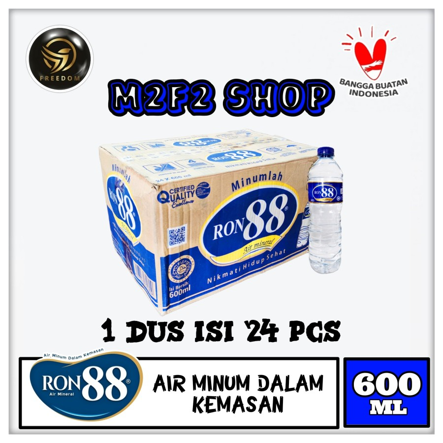 Jual Air Mineral Ron 88 Elite Tanggung Botol Pet - 600 ml (Kemasan ...