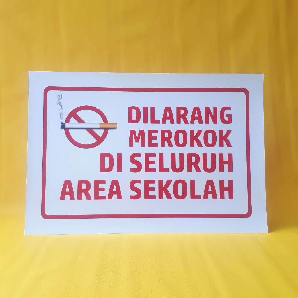 Jual Poster Dilarang Merokok Di Area Sekolah | Larangan Merokok di ...