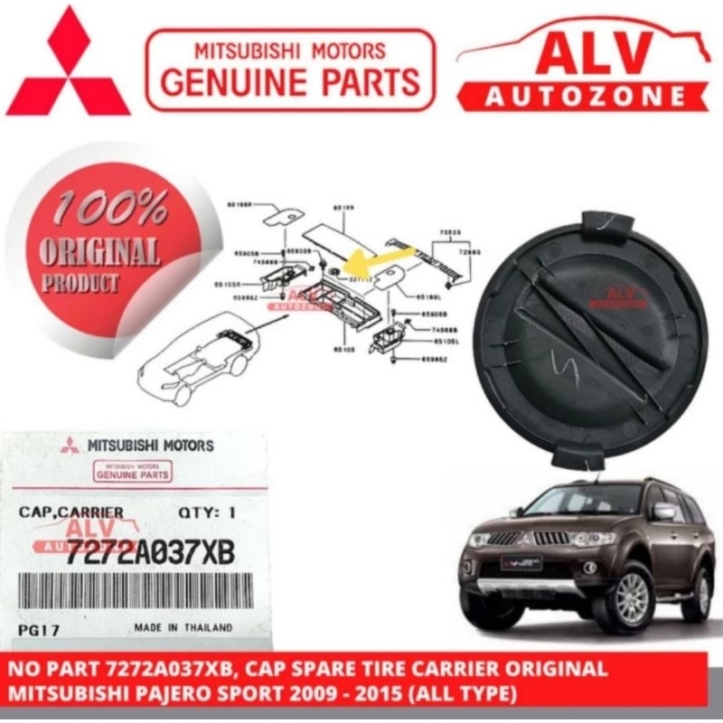 Jual TUTUP BAN SEREP BOX CARGO ORIGINAL MITSUBISHI PAJERO SPORT 2009 ...