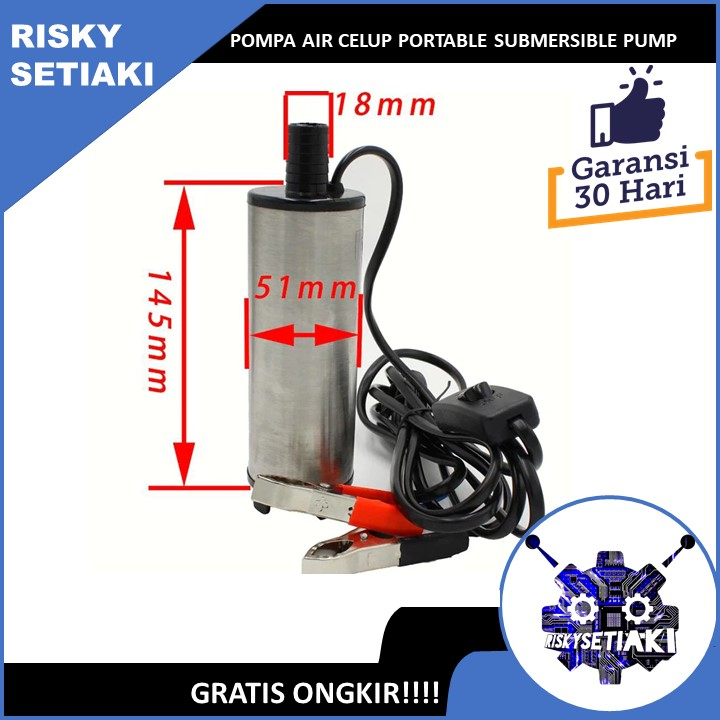 Jual POMPA AIR CELUP PORTABLE SUBMERSIBLE PUMP SOLAR OLI MINYAK DIESEL ...