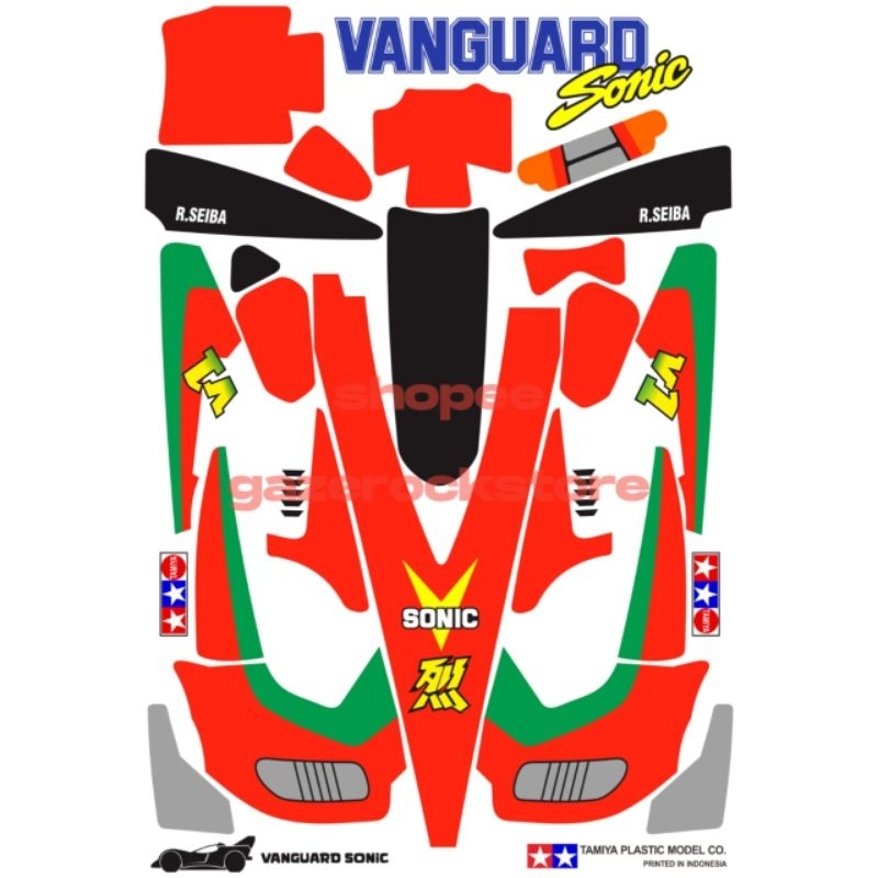 Jual Stiker Tamiya Vanguard Sonic Cutting Vinyl | Shopee Indonesia