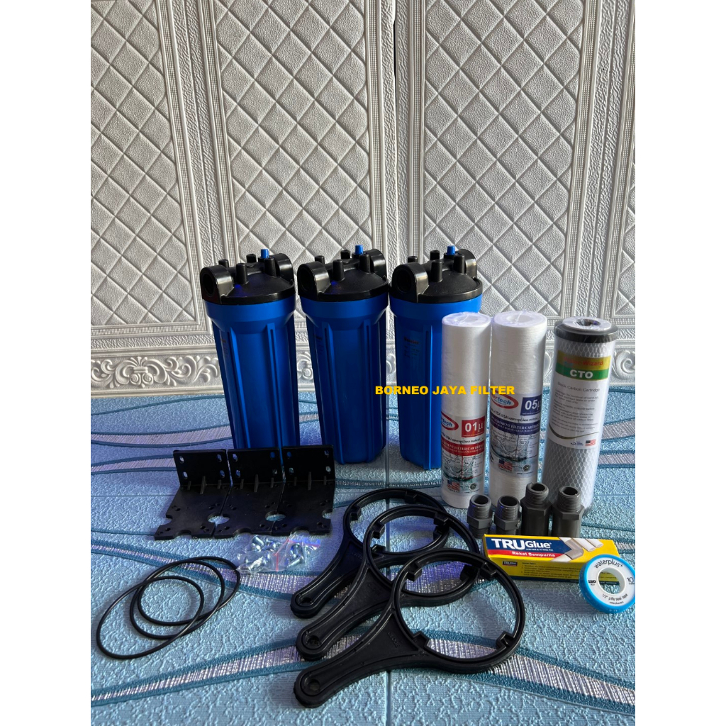 Jual Paket Filter Air PDAM / PAM / Ledeng Siap Pakai 3 Tahap Penyarngan ...