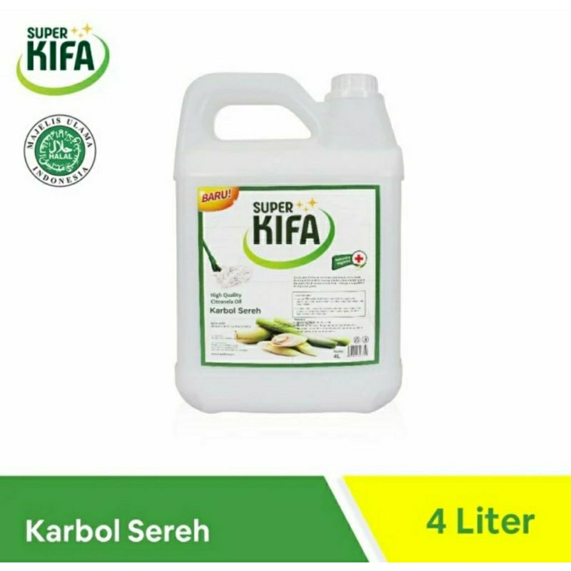 Jual Super Kifa Karbol Lantai Sereh 4L Jerigen | Shopee Indonesia