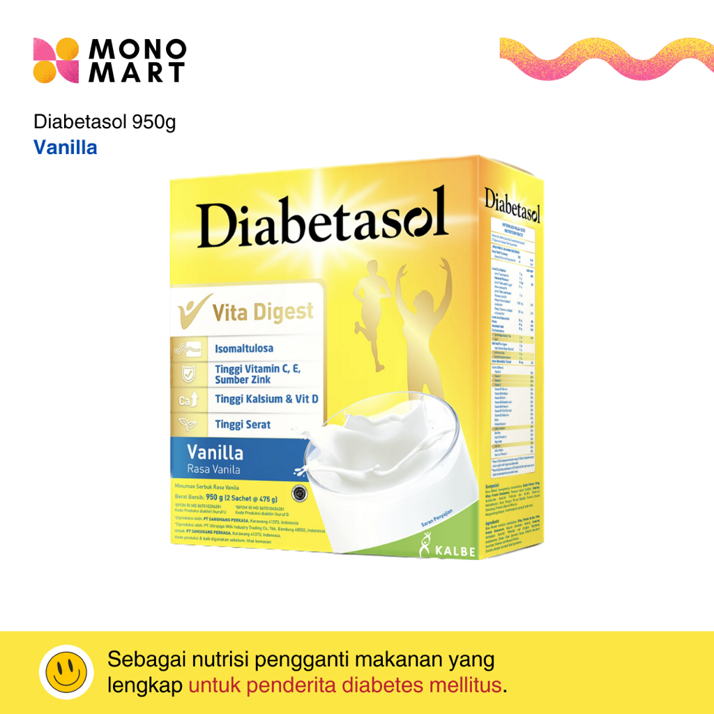 Jual Diabetasol Vanilla 950g | Shopee Indonesia
