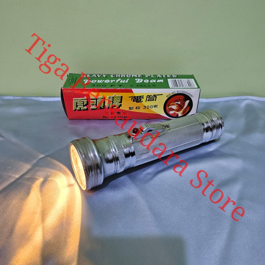 Jual Senter Seng Tiger 300ft / Flash Light Senter Tangan Jadul Kuno ...