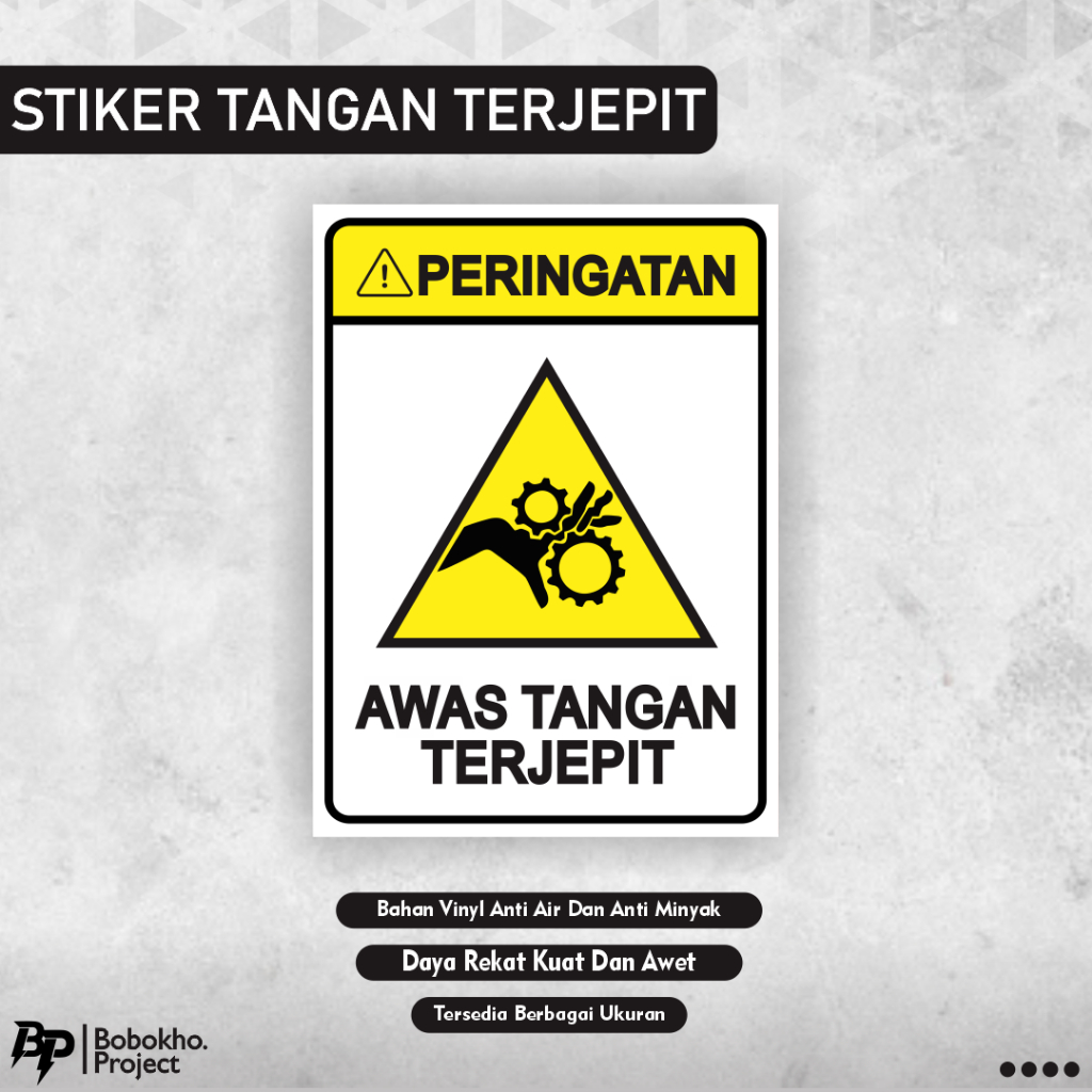 Jual Stiker Peringatan Awas Tangan Terjepit / Sticker Awas Tangan ...