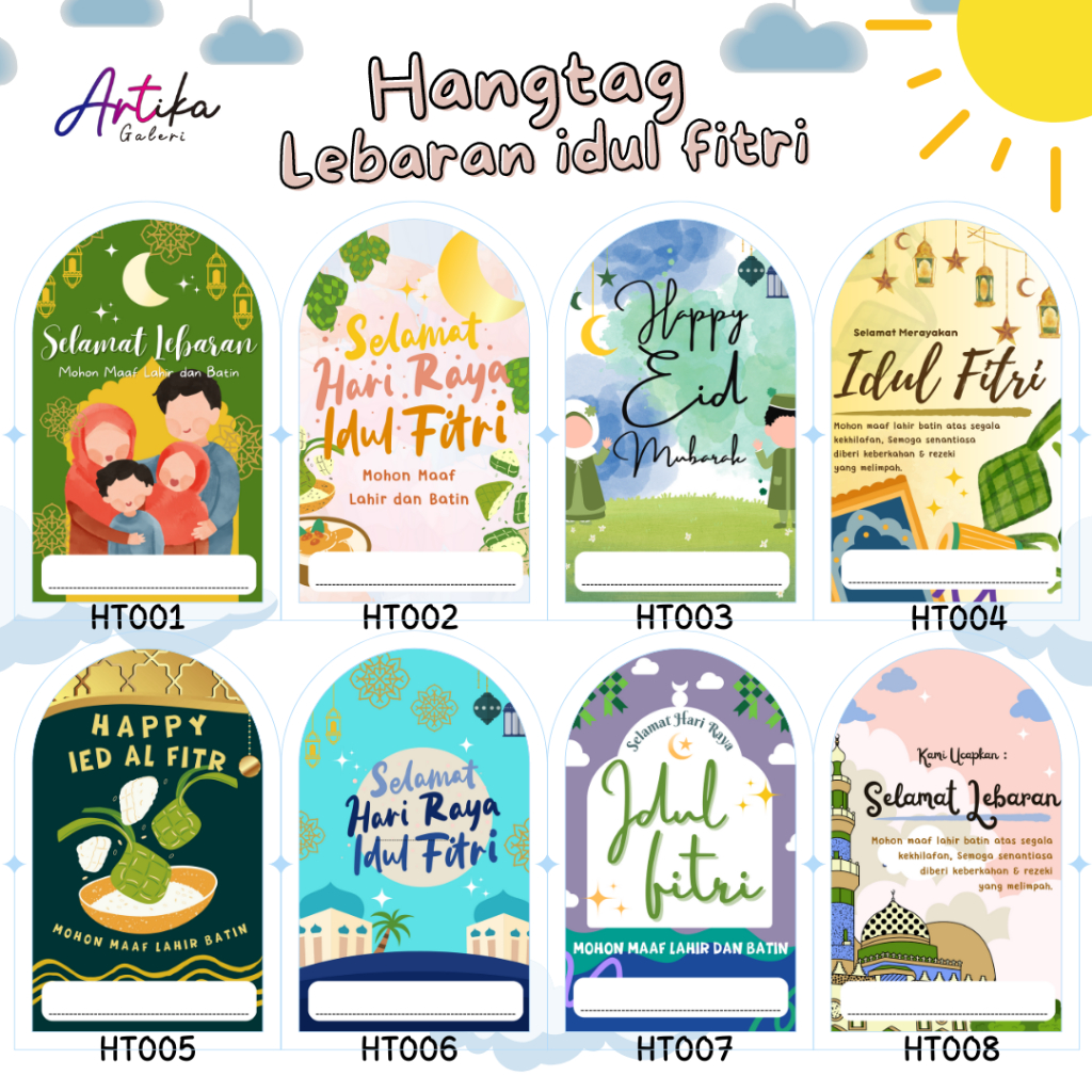 Jual 25 Pcs Hang tag hari spesial dan lebaran Artika galeri kartu ...