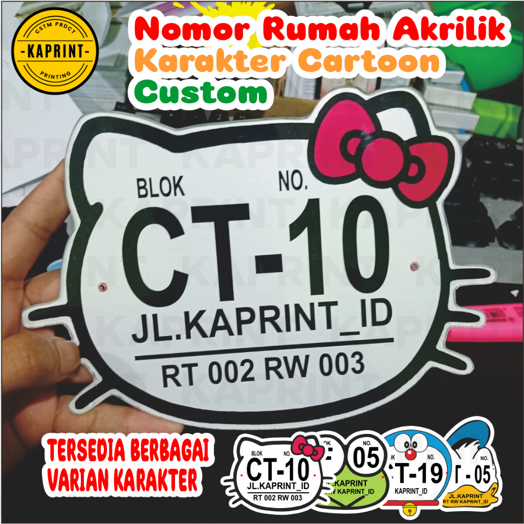 Jual NOMOR RUMAH AKRILIK KARAKTER CARTOON CUSTOM REQUEST NOMOR DAN ...