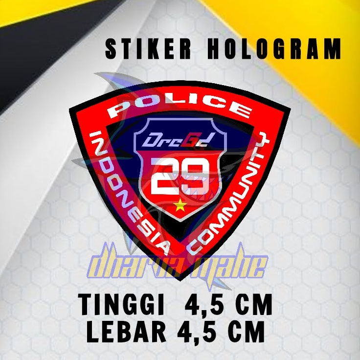 Jual DREGD, Stiker Dregd, Stiker angkatan 29, Stiker Polri, Stiker ...