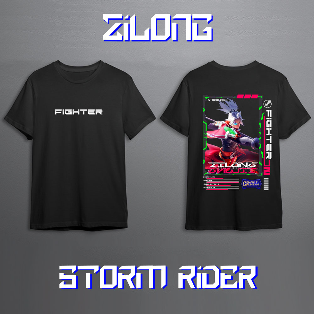 Jual KAOS HERO MOBILE LEGEND ZILONG FIGHTER SKIN KEREN//KAOS ML//KAOS ...