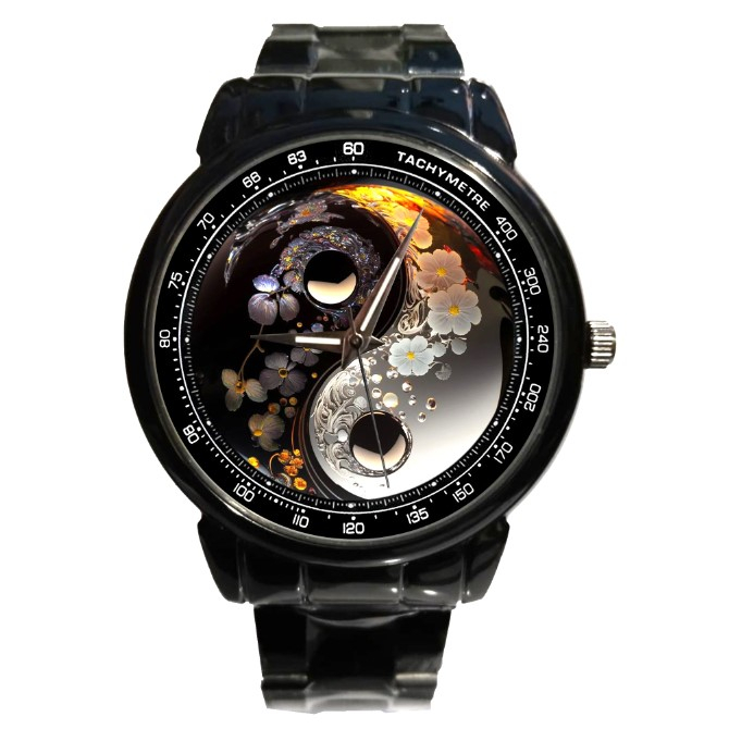 Jual Jam Tangan Keren Gambar YinYang / Yin dan Yang / Yin and Yang ...