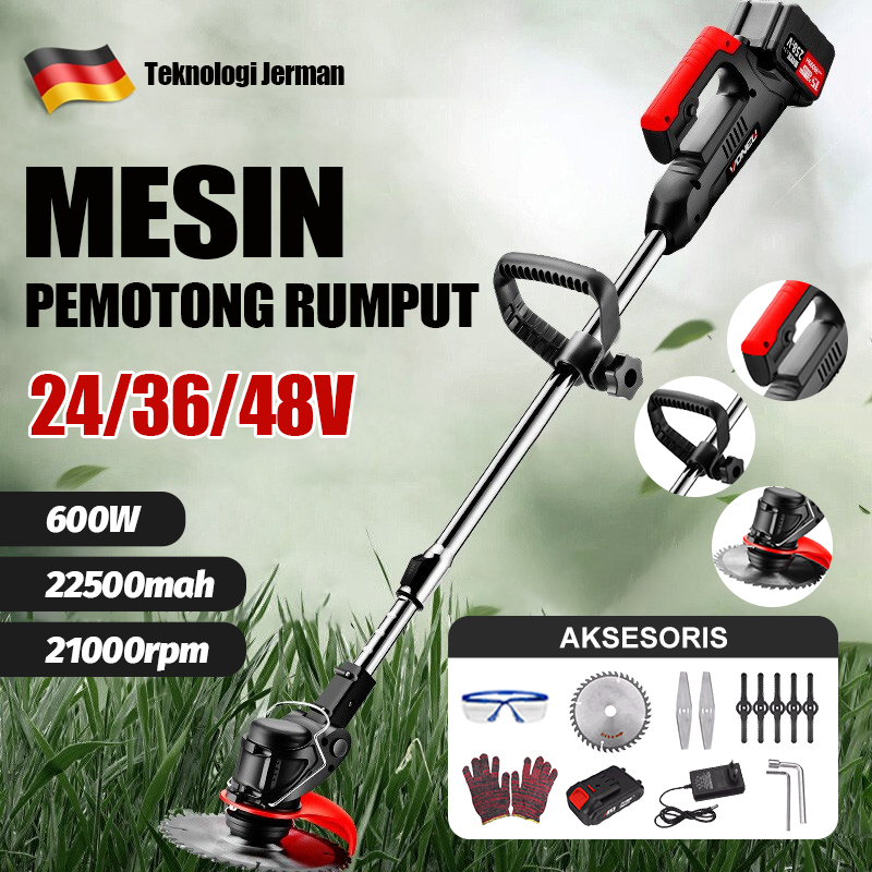 Jual Mesin Potong Rumput Listrik Mesin Pemotong Rumput Baterai Mesin ...