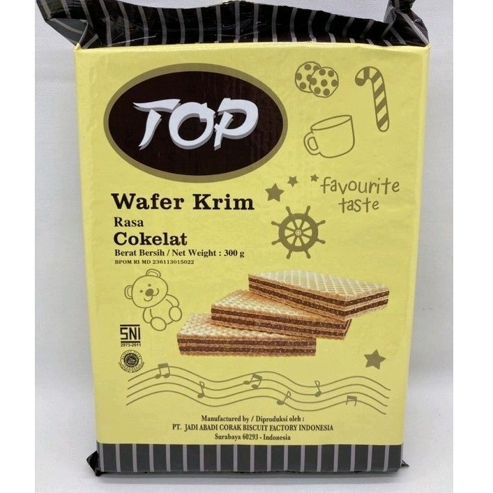 Jual Wafer Top Wafer Krim 300 gr rasa coklat Wafer Khong Guan Wafer ...
