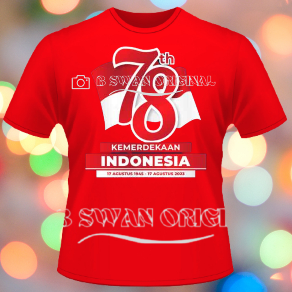 Jual Baju Kaos Outfit Pria Wanita Dewasa Anak Anak HUT RI Dirgahayu Kemerdekaan Republik ...