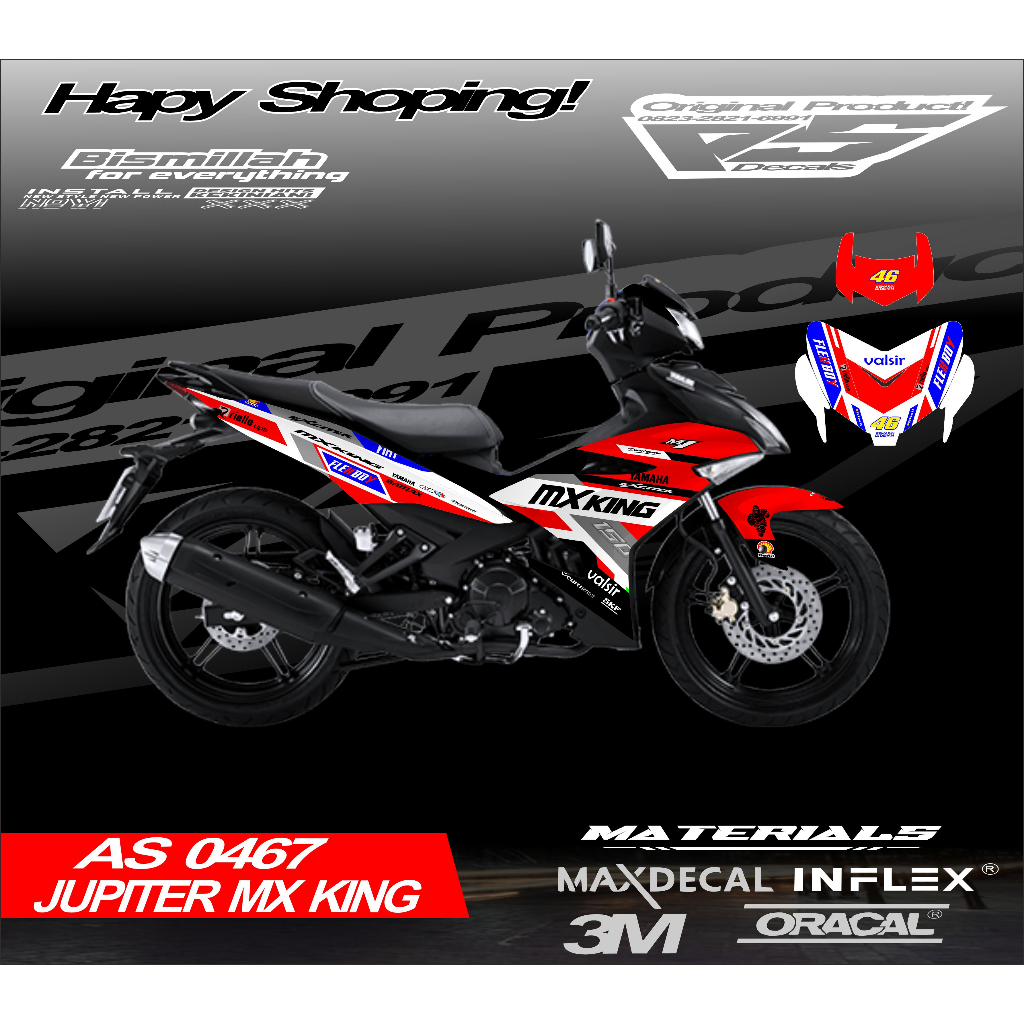 Jual 0469 DECALS STIKER FULLBODY CUSTOM MOTOR MX KING//variasi list ...