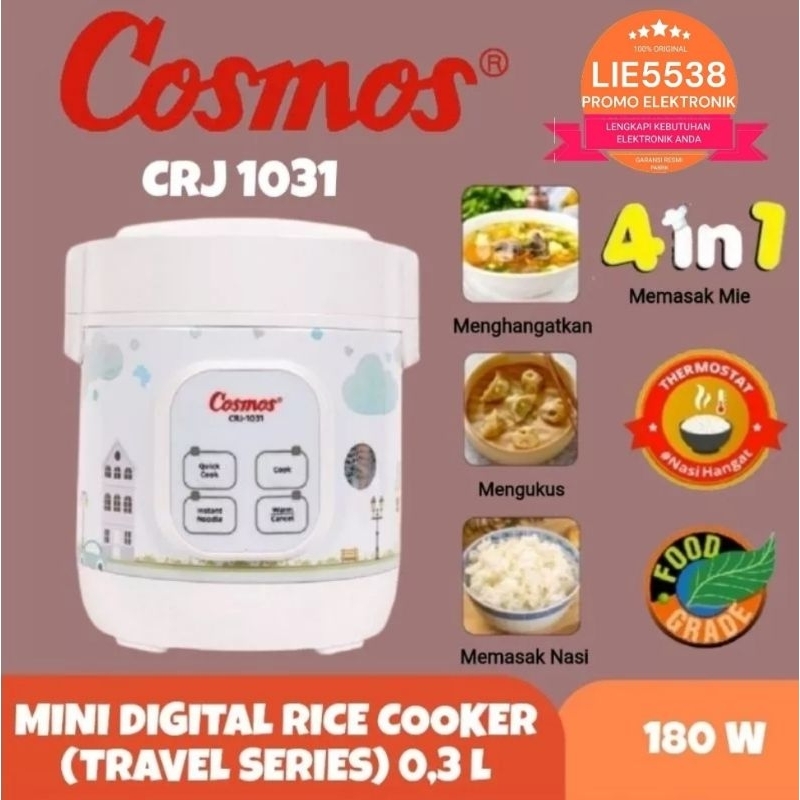 Jual COSMOS CRJ-1031 / CRJ 1031 Mini Digital Portable Rice Cooker ...