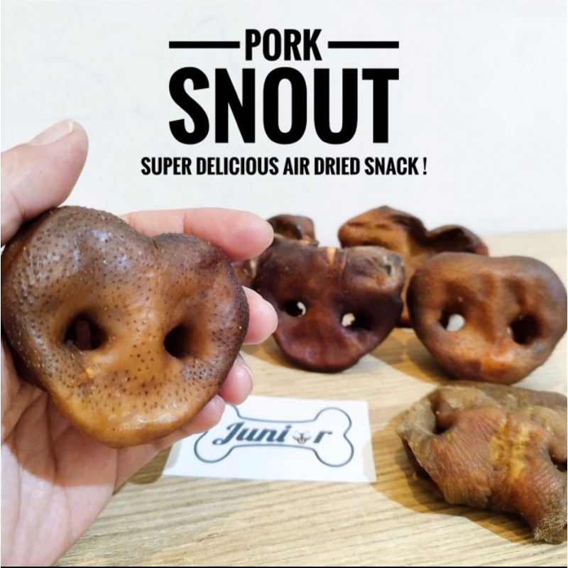 Jual Pork Snout / Hidung Babi / Air Dried Dog Snack / Pork Nose Jerky ...