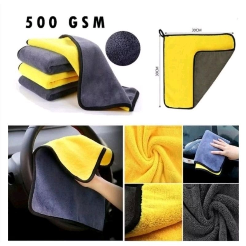 Jual Kain Lap Microfiber Serbaguna PREMIUM 30X30 2 Sisi Halus ...