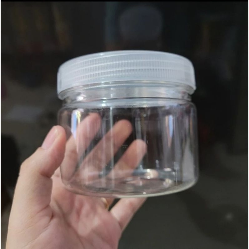 Jual toples tabung plastik jar 400ml tutup bening transparan | Shopee ...