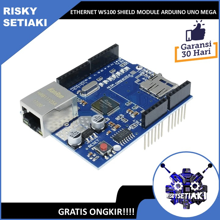 Jual ETHERNET W5100 SHIELD MODULE ARDUINO UNO MEGA BOARD MICRO SD | Shopee Indonesia