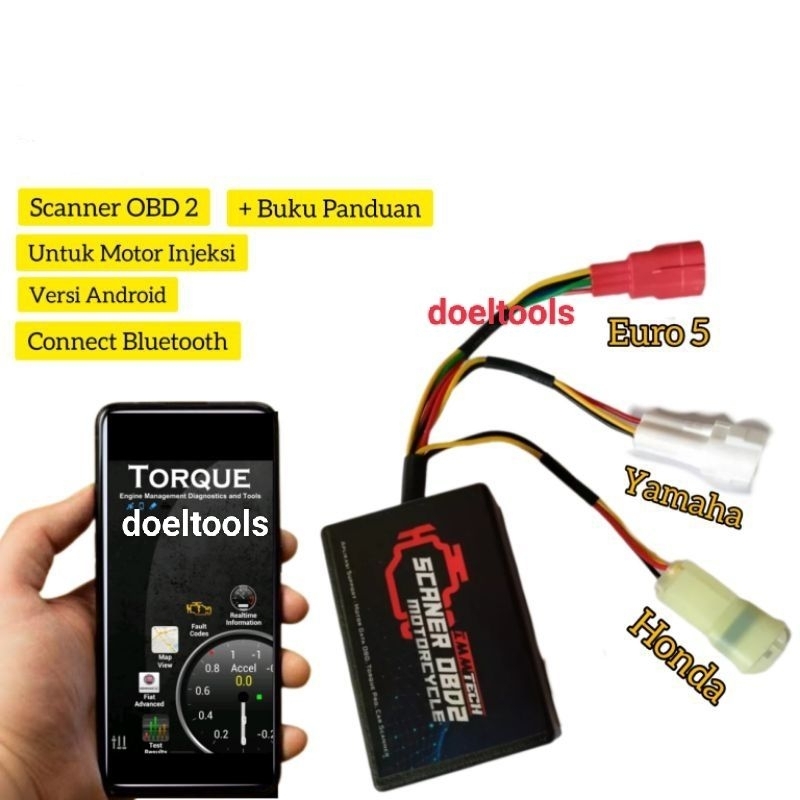 Jual SCANER SCANNER OBD 2 MOTOR INJEKSI VERSI ANDROID alat Tester motor ...
