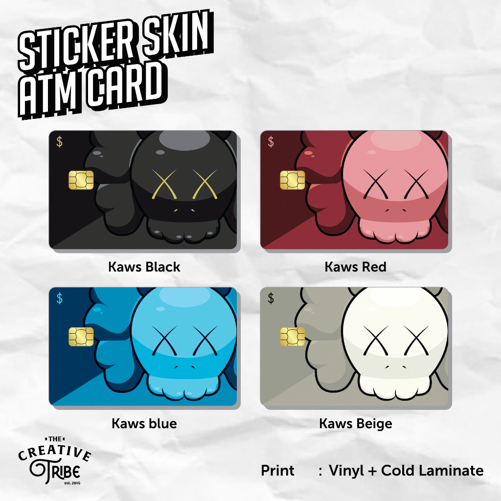 Jual Kaws XX - Sticker Card Skin - Vinyl ATM Debit Credit Emoney Flazz ...