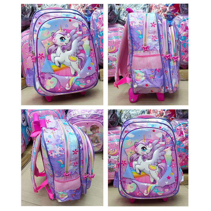 Jual PROMO TERBAIK TAS DORONG TROLLEY SEKOLAH SD 16inch GAMBAR ANAK ...