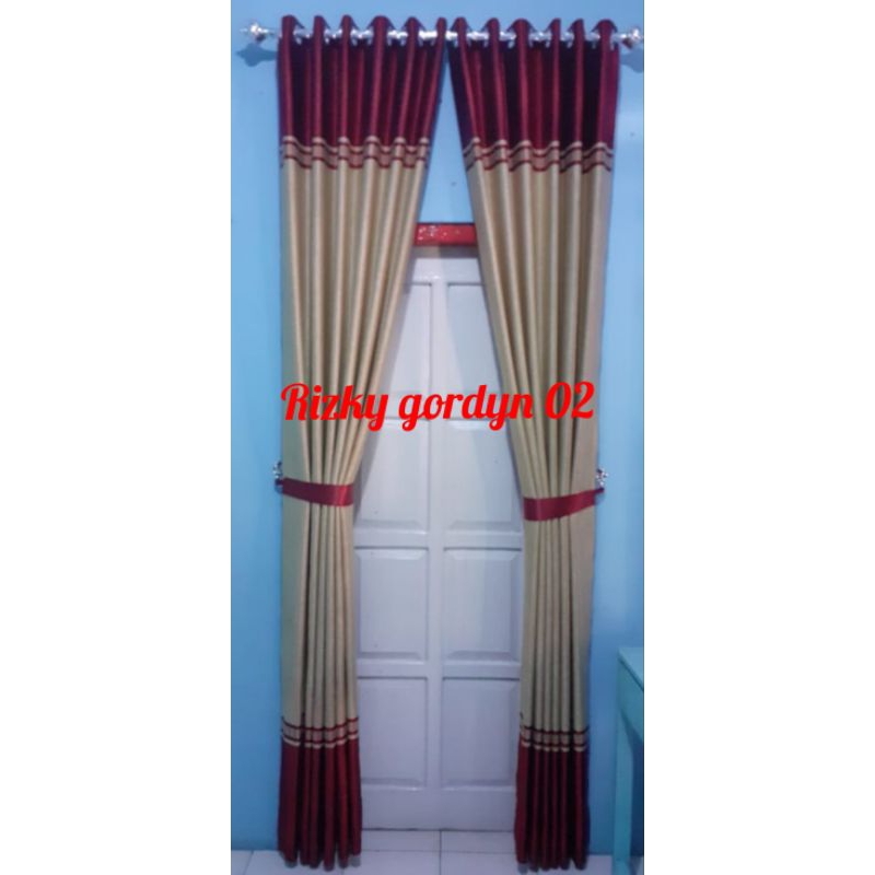 Jual gordyn blackout model smokring pintu dan jendela | Shopee Indonesia