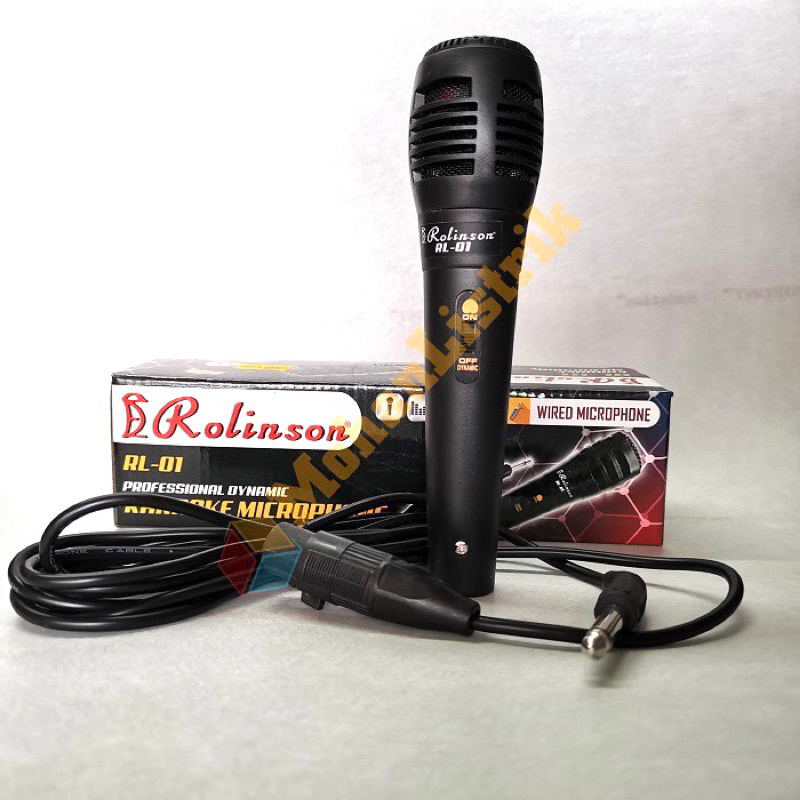 Jual Microphone Kabel Rolinson RL 01 Karaoke Mic | Shopee Indonesia