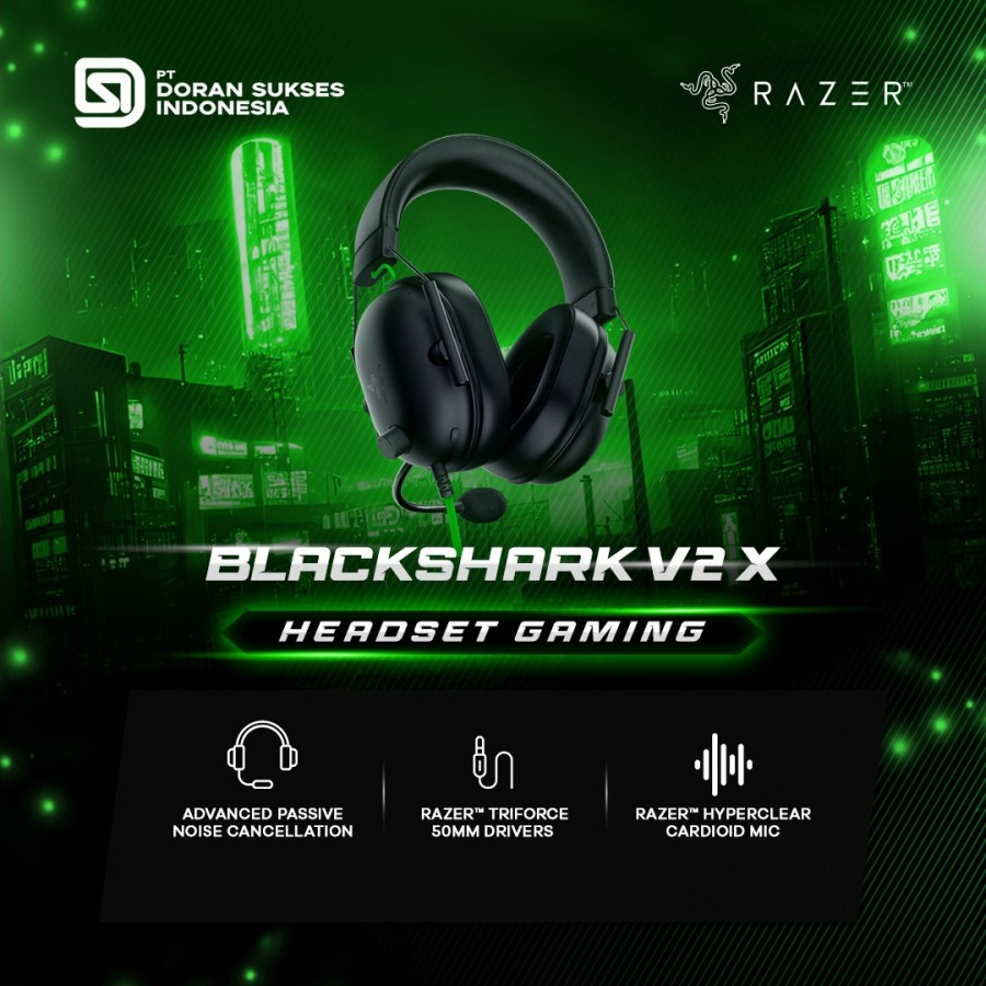 Jual Razer BlackShark V2 X Gaming Headset Multi-Platform Wired Esports ...