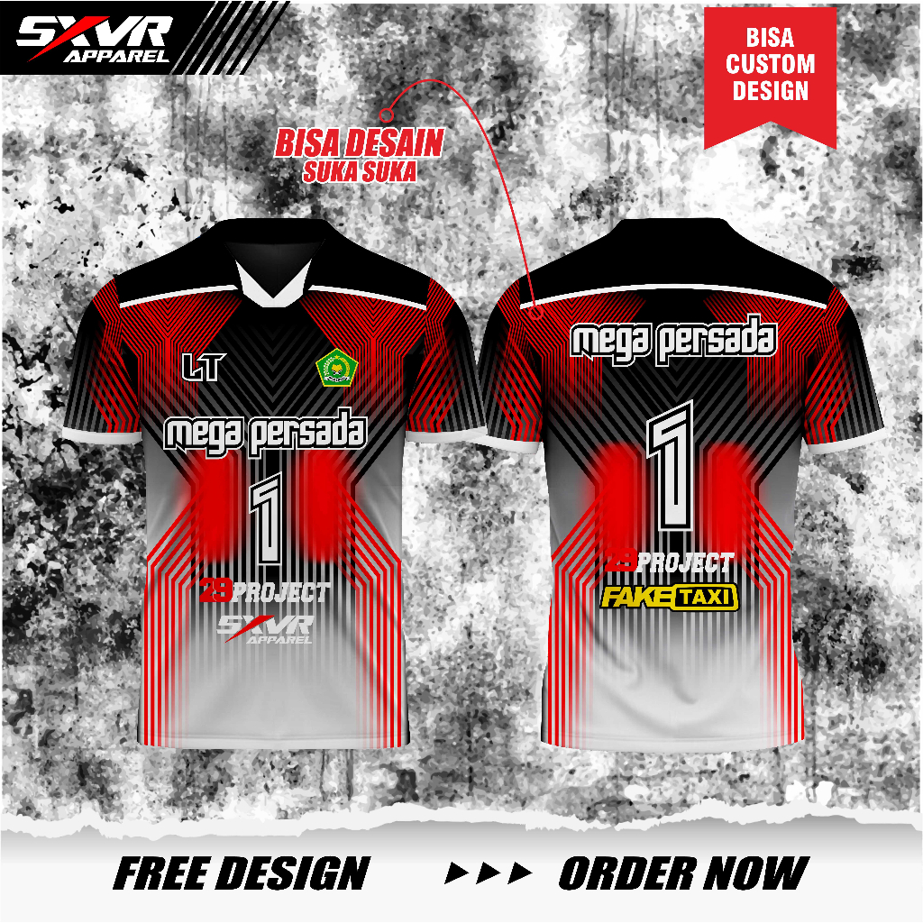 Jual Kaos Jersey Voli Volly Full Printing pria wanita bisa ganti nama ...