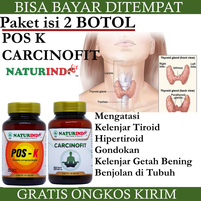 Jual Pos K Carcinofit Obat kelenjar Tiroid Turun Berok Gondokan ...