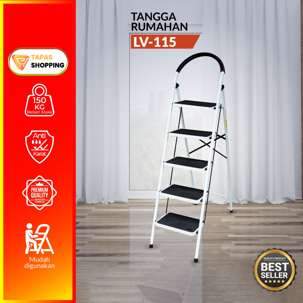 Jual Tangga Steel Ladder Liveo Tinggi 1,6m LV115 | Shopee Indonesia