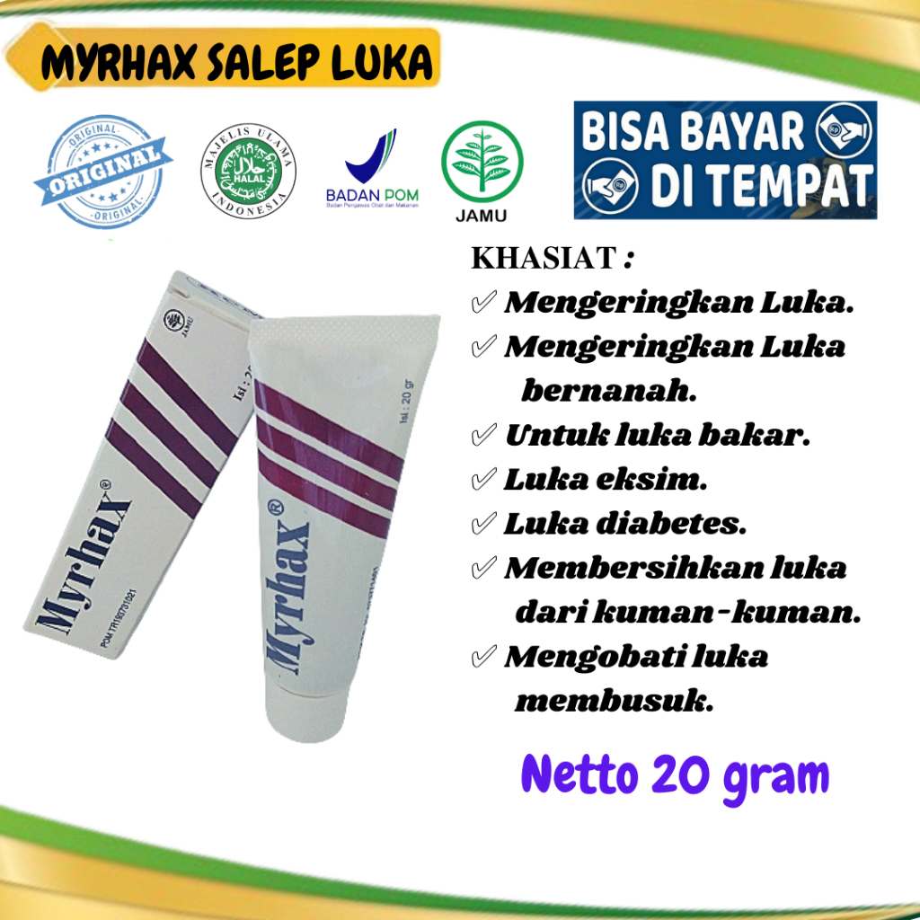 Jual Myrhax 20 Gr Salep eksim, luka bakar, luka bernanah, luka diabetes ...