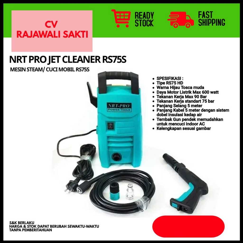 Jual Mesin Steam Pencuci Mobil Sepeda Motor Jet Cleaner NRT PRO RS75HD ...