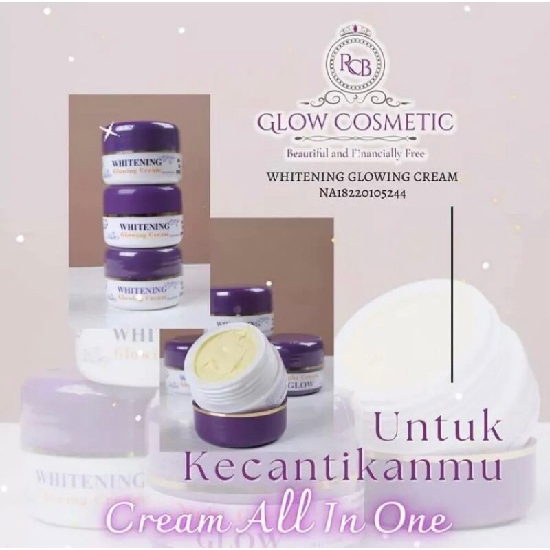 Jual RCB GLOW cream whitening all in one (kemasan baru) | Shopee Indonesia
