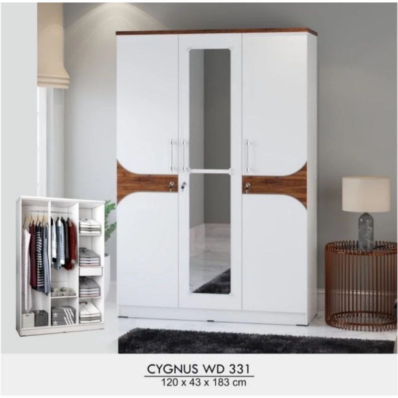Jual Lemari pakaian 3 pintu cygnus astrobox almari baju | Shopee Indonesia