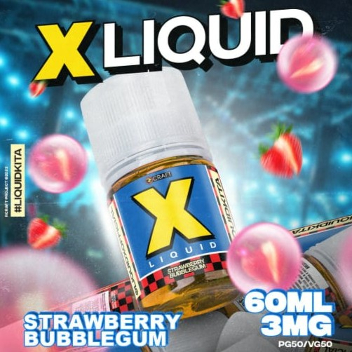 Jual Liquid X Strawberry Bubblegum 60ML by Rcraft x tipe-X | Shopee ...