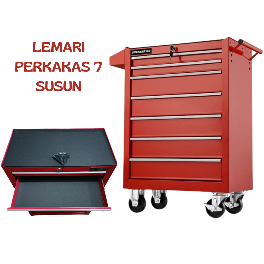 Jual Lemari Perkakas 7 Susun/Toolbox Cabinet Trolley Roda | Shopee ...