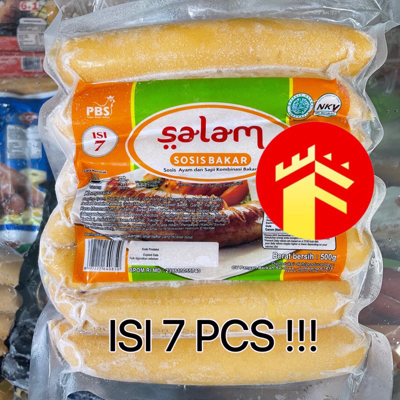 Jual SALAM SOSIS BAKAR MINI 12 PCS SOSIS SAPI DAN AYAM SALAM 500 GR ...