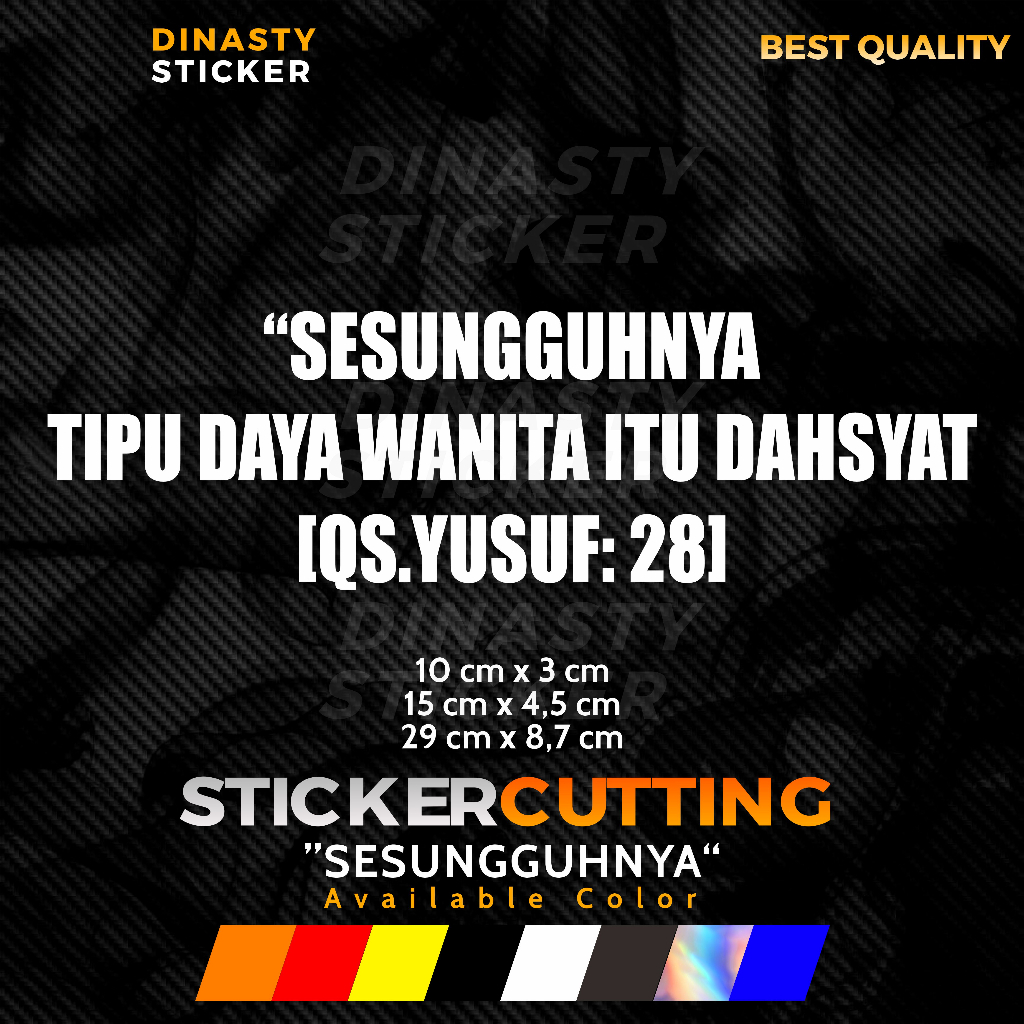 Jual STICKER STIKER CUTTING SESUNGGUHNYA TIPU DAYA WANITA ITU DAHSYAT ...