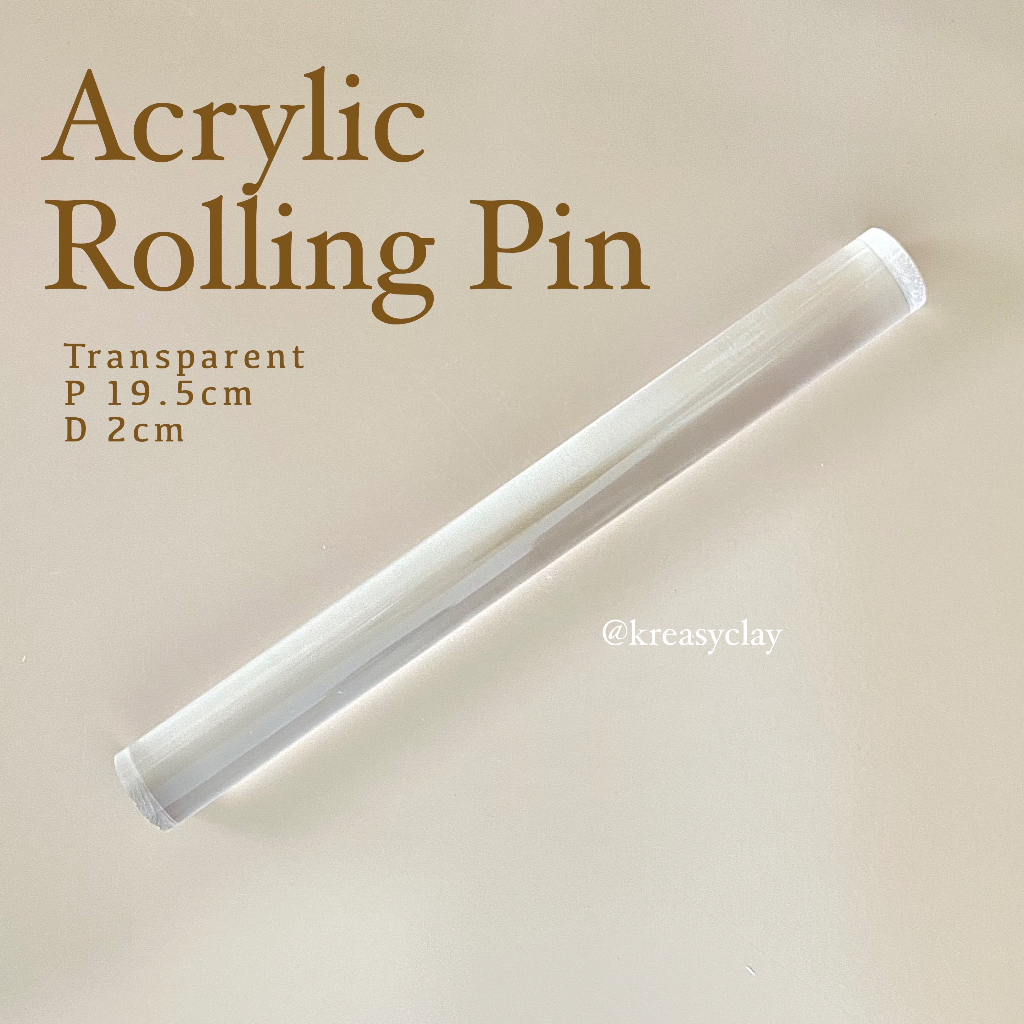Jual Acrylic Solid Roller Clay Polymer - Pin Roller Fondant Kue Baking ...
