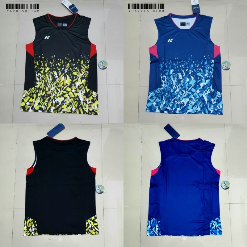 Jual Y6201S BIRU KAOS BADMINTON SINGLET BAJU BULU TANGKIS OLAHRAGA ...