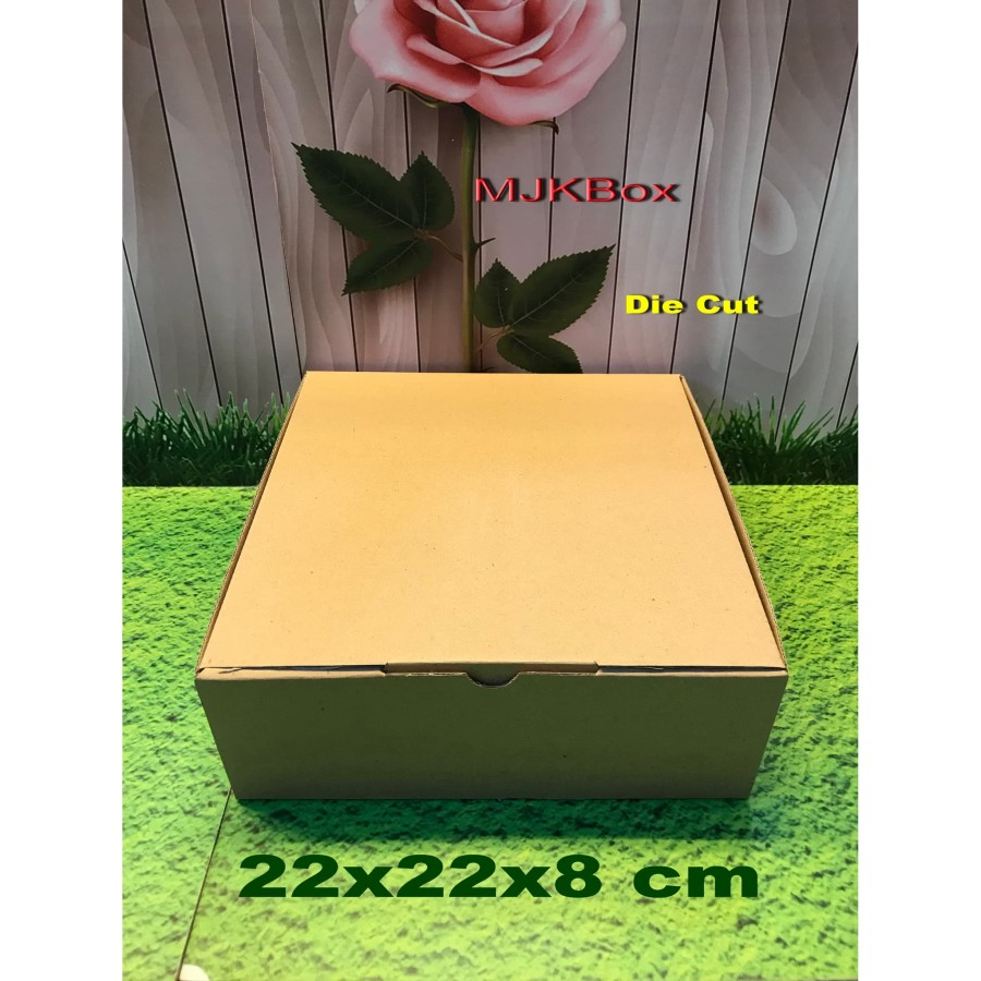 Jual KARDUS/ KARTON/BOX UK. 22X22X8 CM.........MODEL KARDUS PIZZA ...