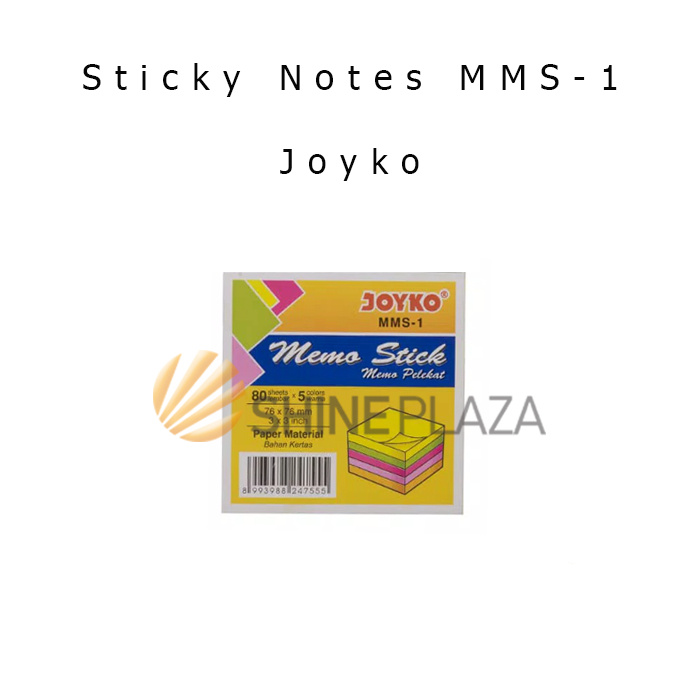Jual Memo Tempel Sticky Notes Joyko MMS-1 - Kertas Stick Note Pad Warna ...